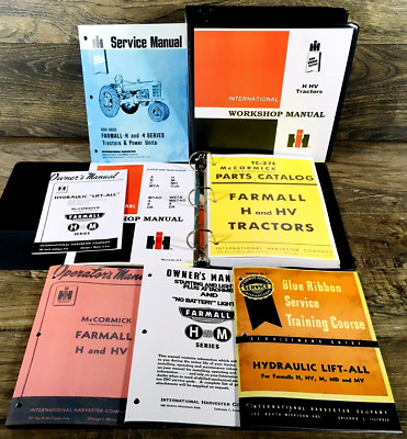 IH Farmall H HV Tractor Service Parts Operators Manuals Owners Shop ...