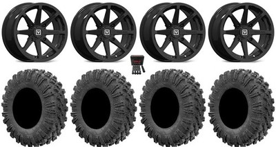 Valor V01 15" Wheels Black 30" MotoRavage Tires Textron Wildcat XX | eBay