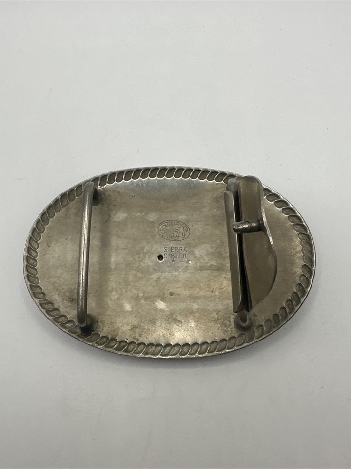 1.5” Gist Sierra Silver TYRA Finals 1977 2nd Go Team Roper Cowboy Belt ...