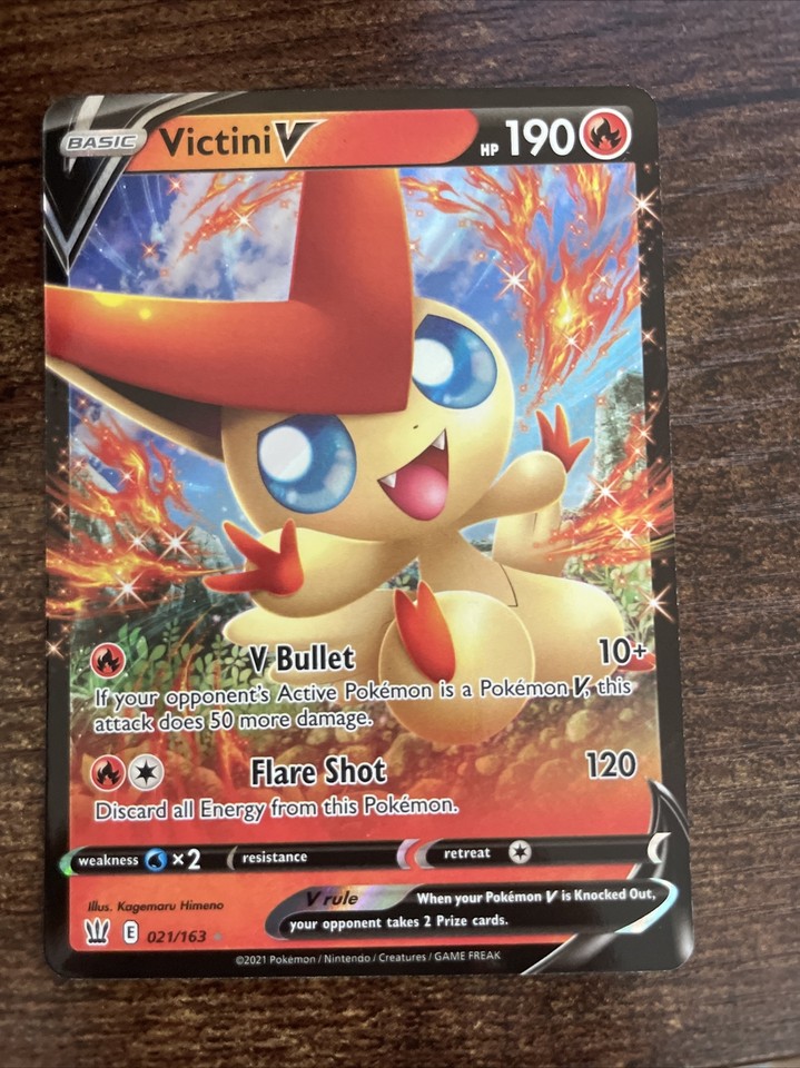 Victini V 021/163 Full Art Holo Rare Battle Styles Pokemon Card TCG | eBay