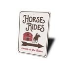 Horse Rides Sign, Horse Barn Decor, Horse Barn Aluminum Metal Decor ...