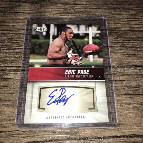 2012 Sage Hit Eric Page-RC Auto-Former Toledo and Tampa Bay Buccaneers ...
