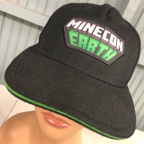 Minecon Earth Black Snapback Baseball Cap Hat | eBay