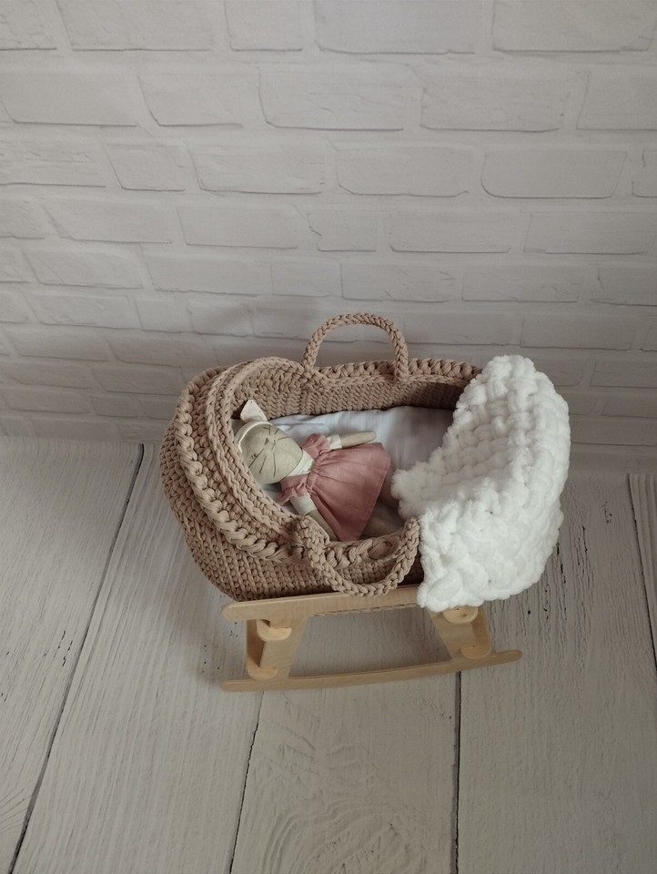 Baby doll carrier Bassinet for doll Doll carrycot Gift for girl | eBay