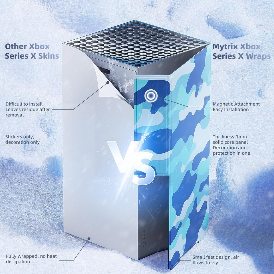 for Xbox Series X Console Magnetic Wrap protective Wraps Cover ...