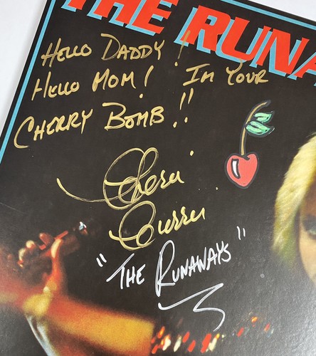 Cherie Currie Signed "The Runaways" LP – "Cherry Bomb" Art & Lyrics ...