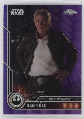 2023 Topps Chrome Star Wars Purple Wave Refractor Harrison Ford as Han ...