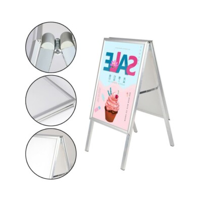 A2 Pavement Sign Poster Display Snap Frame Shop Standing Menu Double ...