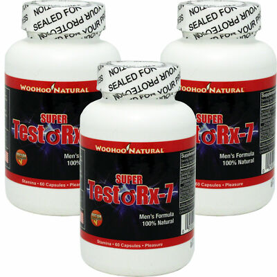 3x Testo Rx-7 Men's Formula 60 Capsules Tribulus Maca Testosterone ...