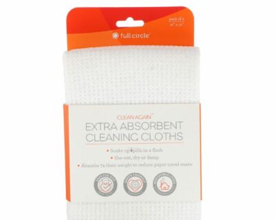 FULL CIRCLE Clean Again Extra Absorbent Cleaning Cloths. Pack of 2. 12 ...