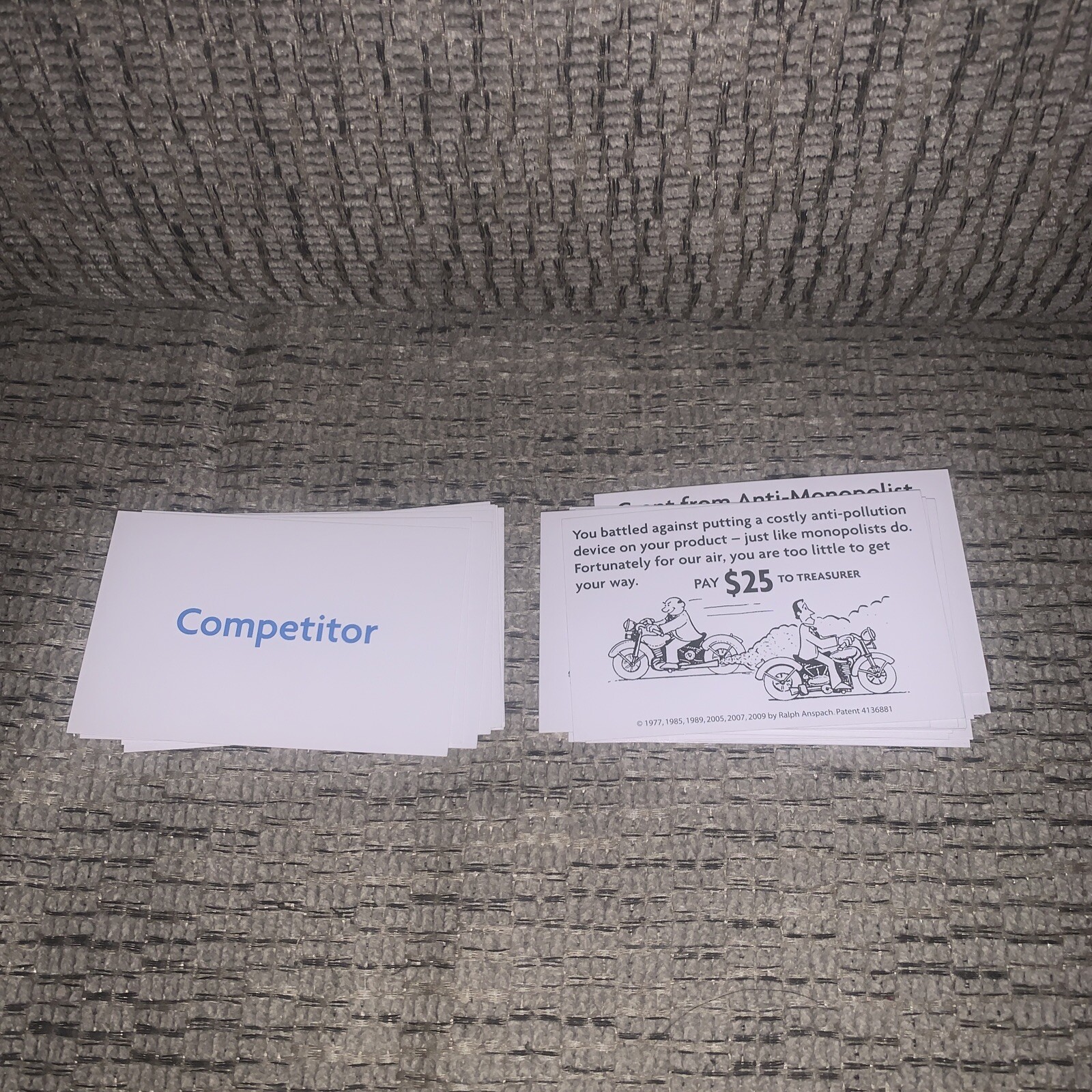 Anti-Monopoly Game Parts Pieces - 25 Competitor Cards Only | eBay
