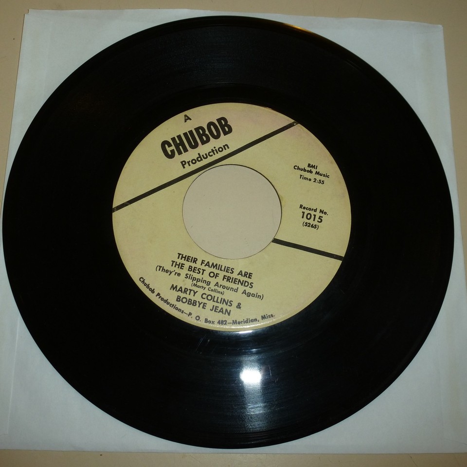 MS COUNTRY 45 RPM RECORD - MARTY COLLINS & BOBBYE JEAN - CHUBOB 1015 | eBay