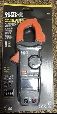 Klein Tools 400 Amp Digital Clamp Meter AC/DC Auto Ranging With Temp ...