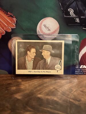 1959 Fleer Baseball's Greatest Ted Williams First Step To The Majors #9 ...