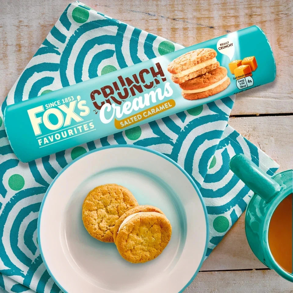 2 x Fox's Favourites Crunch Creams Biscuits - Salted Caramel 200g | eBay UK