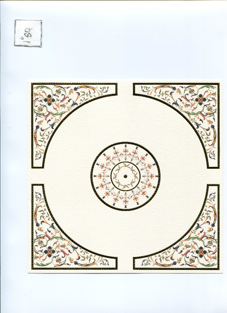 World & Model Ceiling Panel 34818 Wallpaper dollhouse 1/12 scale ...