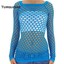 S M L Sexy Fish Net Shirt Club Wear Long Sleeve GO GO Dance Top Blouse ...