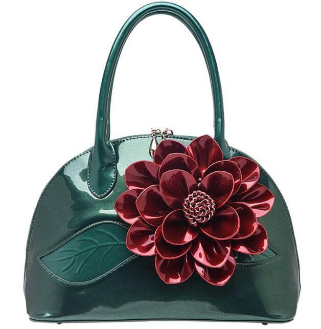 Fashion Patent Leather Women Handbag Flower Crossbody Bag Lady Shoulder ...