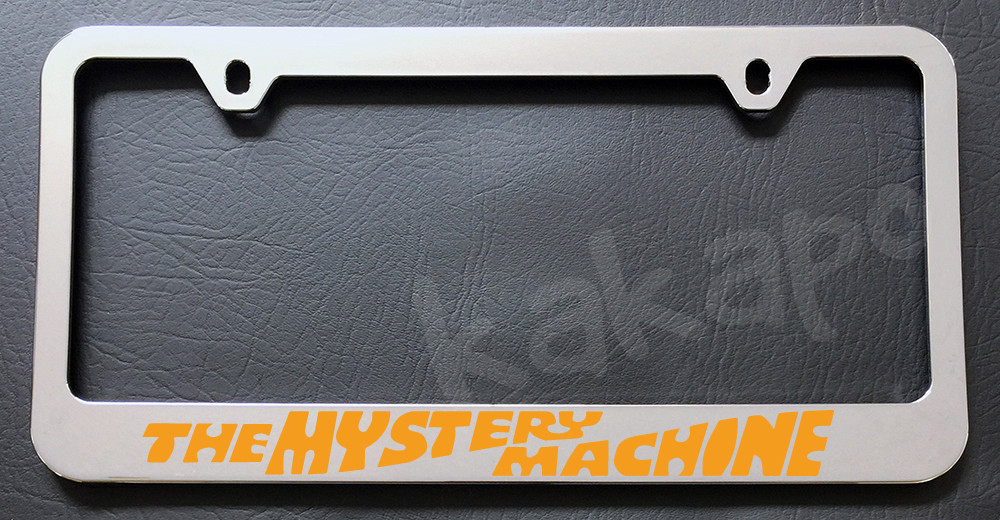 The Mystery Machine Chrome License Plate Frame Scooby Doo Fans !! | eBay