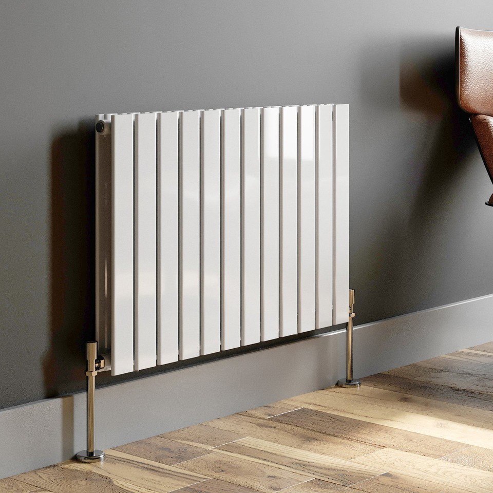 Designer Radiator Vertical Horizontal White Flat Panel Oval Column ...