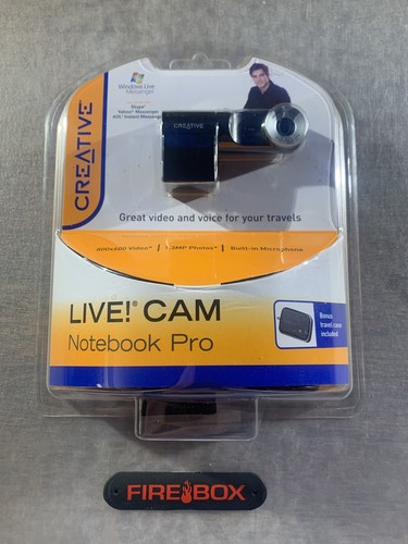 Creative Live! Cam Notebook Pro VF0400A Webcam w/ Travel Case New In ...