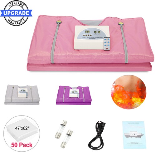 Oversized Far-Infrared Sauna Heating Blanket Fitness Detox &50 Bath ...