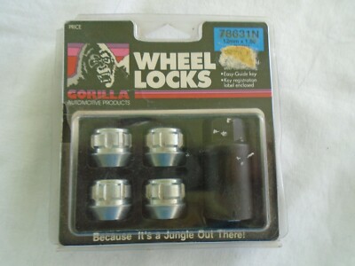 Gorilla Wheel Locks Set Of 4 In Package #78631N With Easy Guide Key | eBay