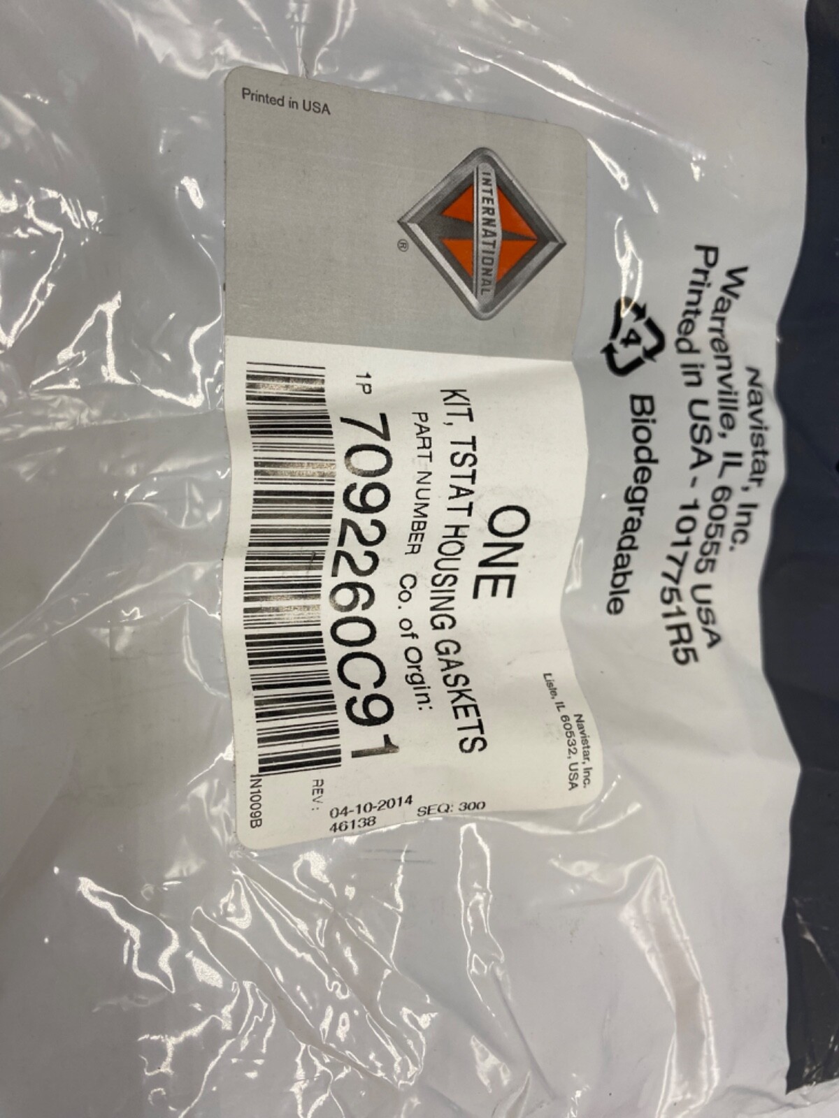 International Navistar Maxxforce Engine Thermostat Housing Gasket Kit ...