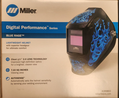 Miller 289802 DIGITAL PERFORMANCE HELMET CLEARLIGHT 2.0, Qty.1-BLUE ...