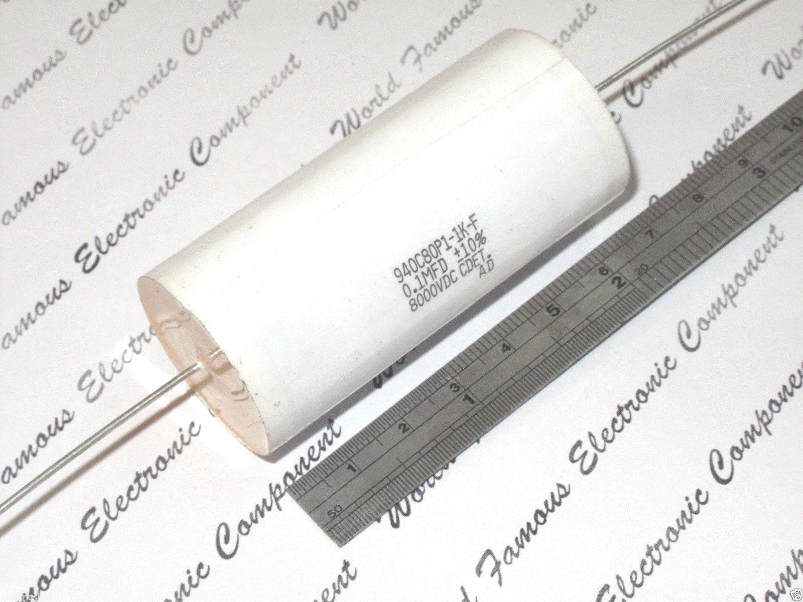 1pcs- CDE 0.1uF (0,1µF 100nF) 8000V 10% 940C80P1-1K-F Axial Film ...