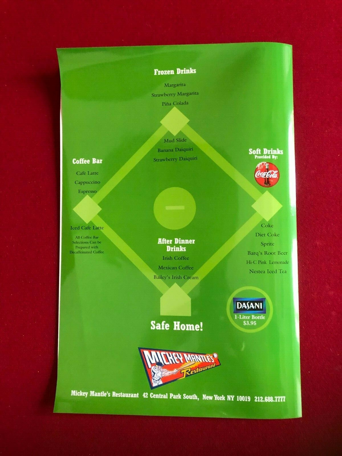 1990's, Mickey Mantle, "Restaurant Menu" (Scarce / Vintage) | eBay