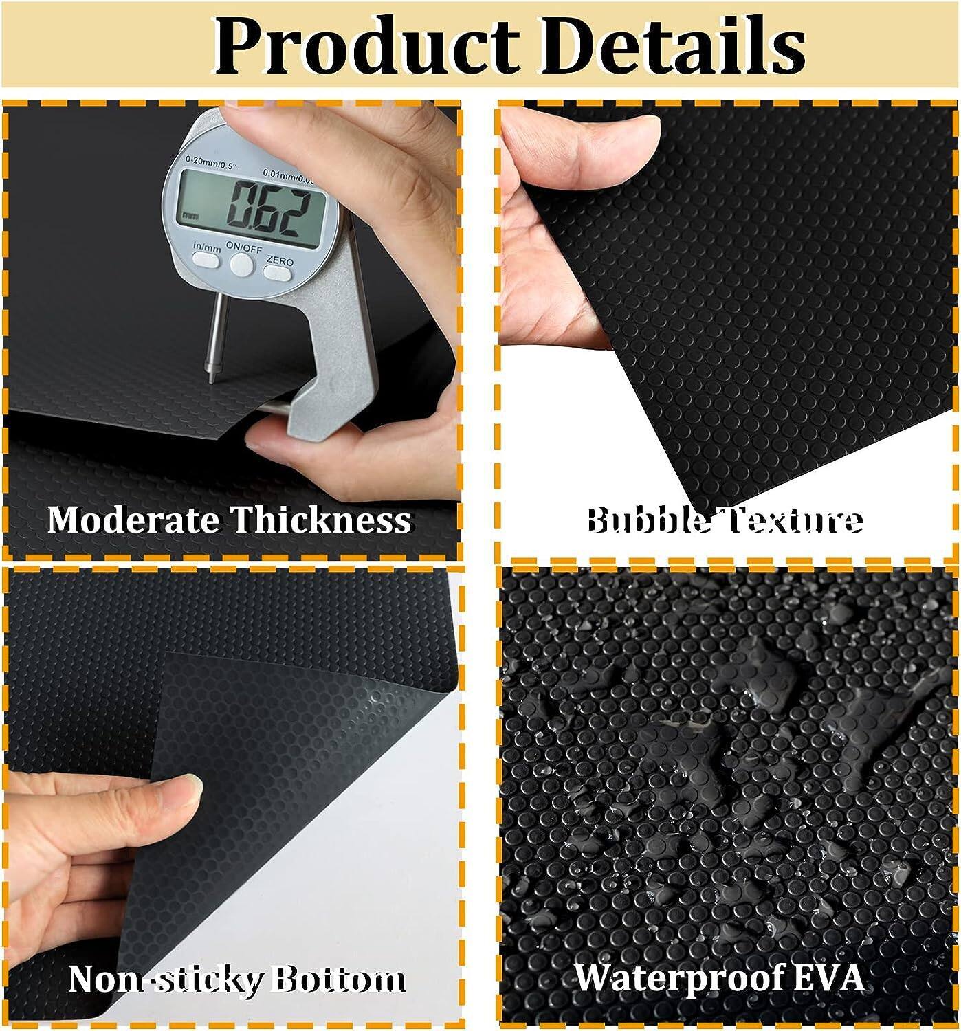 Black Anti Slip Mat Roll 60cmx6m | Grip Matting Glossy Drawer Liner ...