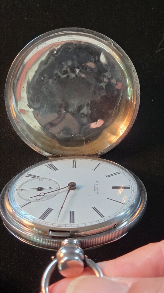 Vintage 1860s KW KS Pocket Watch in Full Hunter London Silver Case | eBay