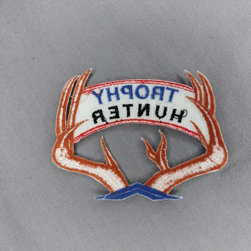 Trophy Hunter 4"x3" Buck Antlers Hunting Novelty Patch | eBay