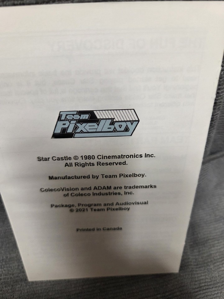 Star Castle For ColecoVision New With Box & Manual Tested And Working ...