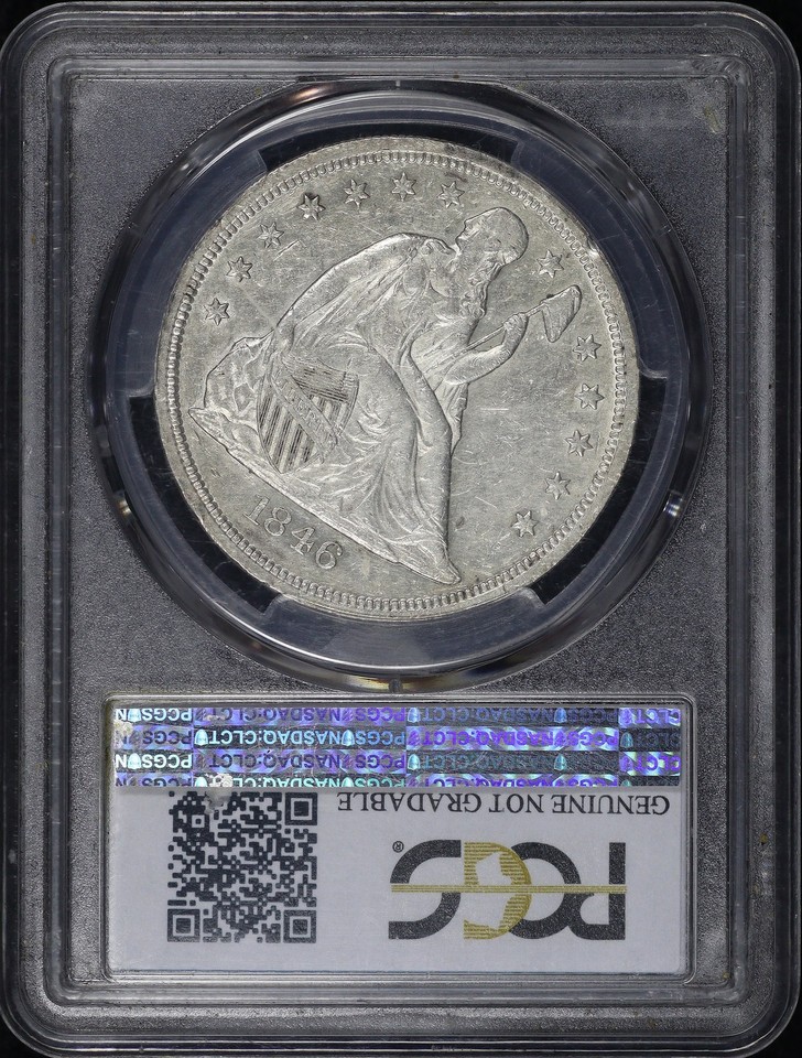 1846-O Seated Liberty Dollar PCGS AU Det. Damage Mint Error 35° CW ...
