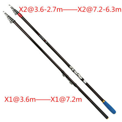 Travel carbon telescopic rock fishing rod pole saltwater ISO rod CW:40 ...