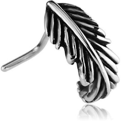 316L Surgical Steel L Bend Nose Stud Ring Feather Nose Hugger 20 Gauge ...