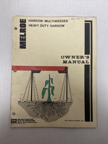 melroe harrow-multiweeder owners manual 6609871 | eBay