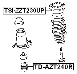 Rear Bumper Spring Febest TD-AZT240R Oem 48341-32100 | eBay