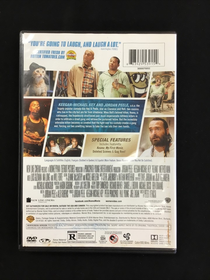 Keanu [DVD] - Jordan Peele Keegan Michael Key 2016 FREE SHIPPING ...