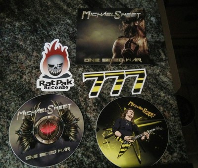 Michael Sweet One Sided War autographed cd plus picks sticker and more ...