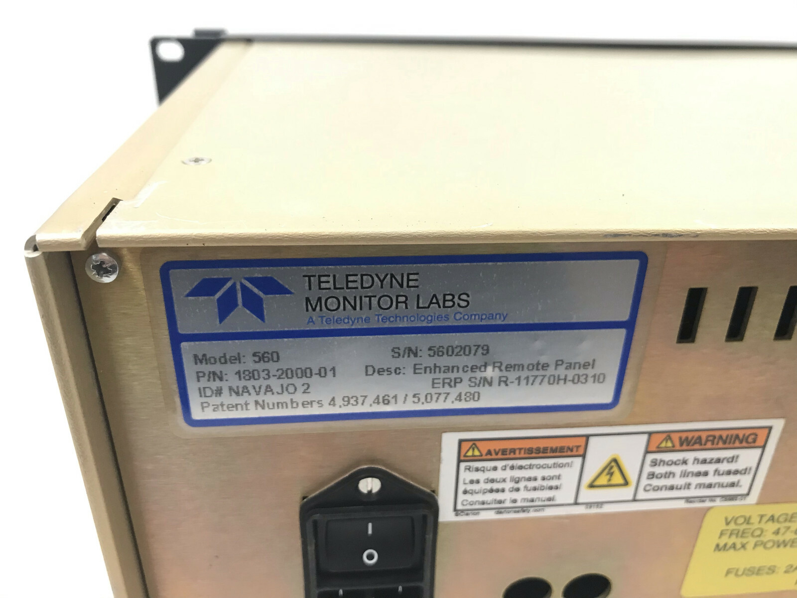 Teledyne Instruments Model 560 Enhanced Remote Panel 1803-2000-01 w ...