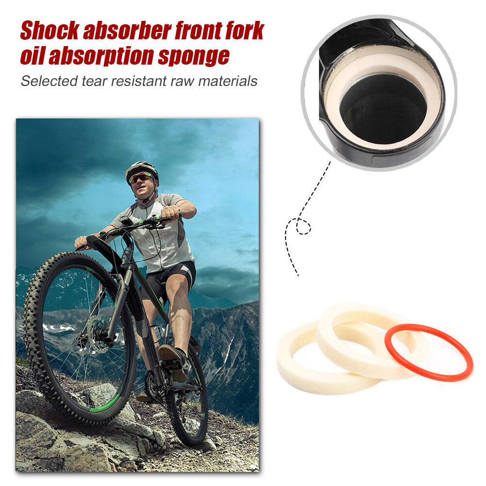 AU RISK 2x Bike Front Fork Oil Sponge Dust Oil Absorb Sealed Foam Ring ...
