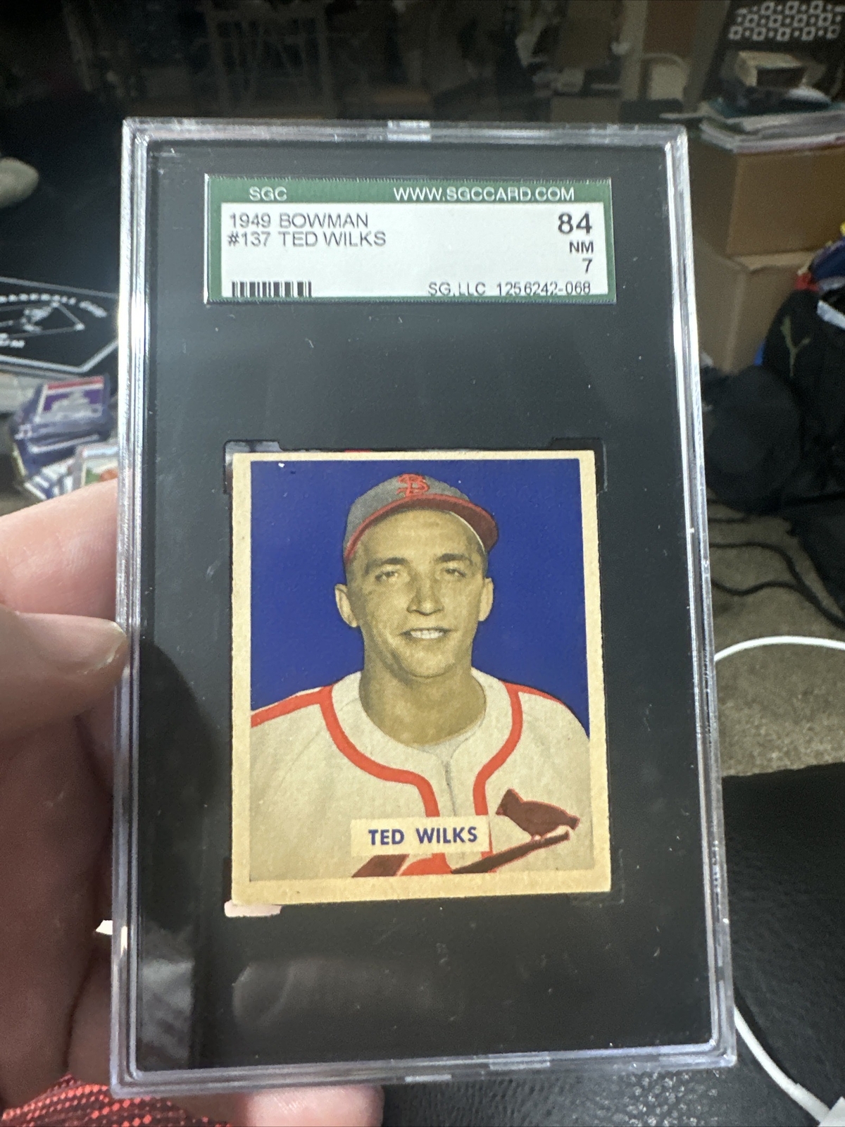 1949 Bowman #137 Ted Wilks Cardinals RC SGC 7 WSCx2 St Louis 3.26ERA 17 ...