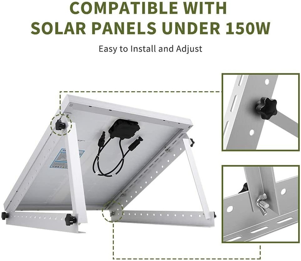 HQST Adjustble Solar Panel Tilt Mount Brackets Mounting Solar Panel For ...