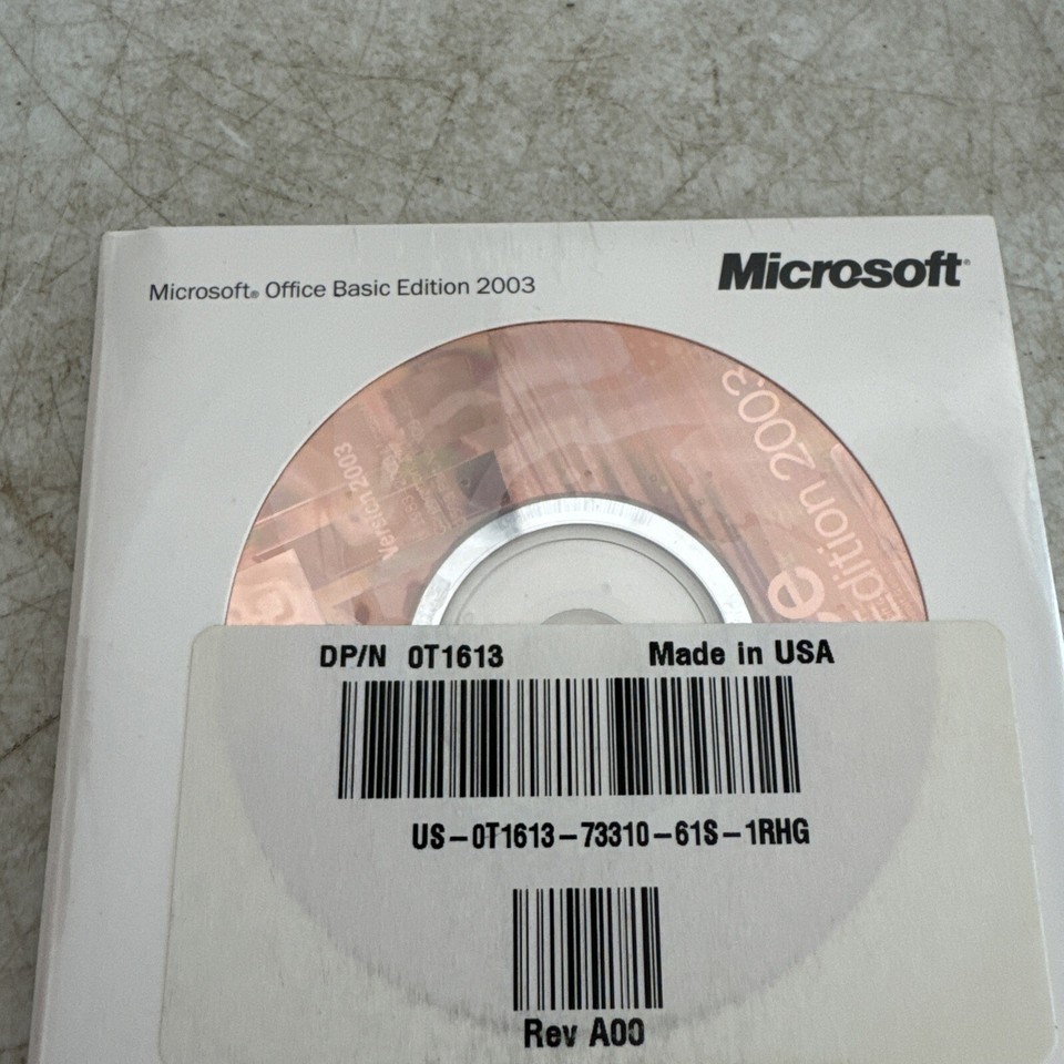 MICROSOFT OFFICE 2003 BASIC EDITION - CD w/ PRODUCT KEY, GENUINE ORIGINAL | eBay