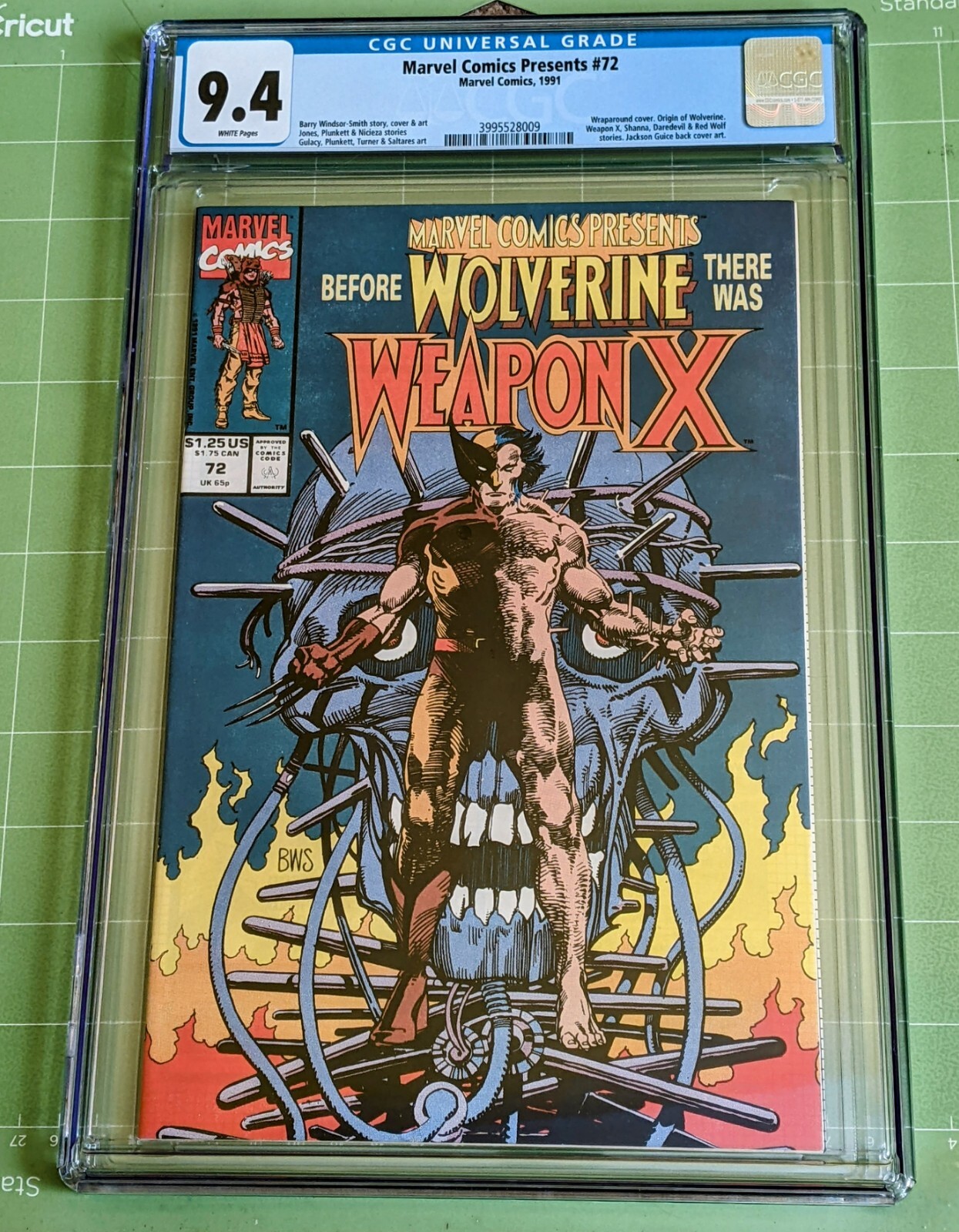 Marvel Comics Presents #72 CGC 9.4/NM WhPgs Origin of Wolverine as ...