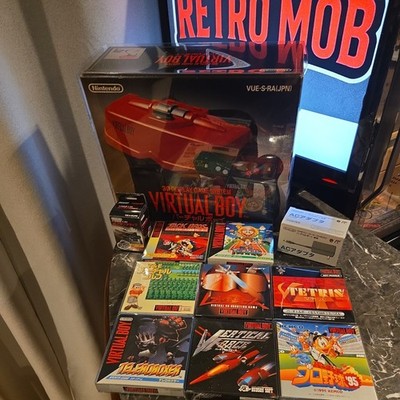 Nintendo Virtual Boy VB new old stock open box +8 games COLLECTORS not ...