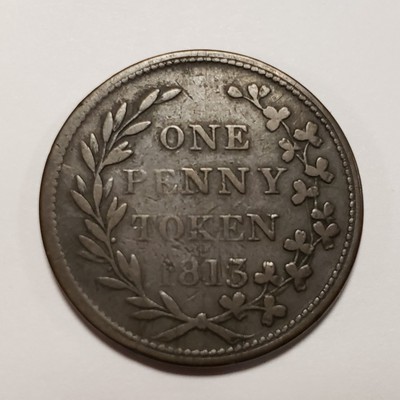 1813 UK Northern Ireland One Penny Token G Irvine Strabane - SKU-F9608 ...